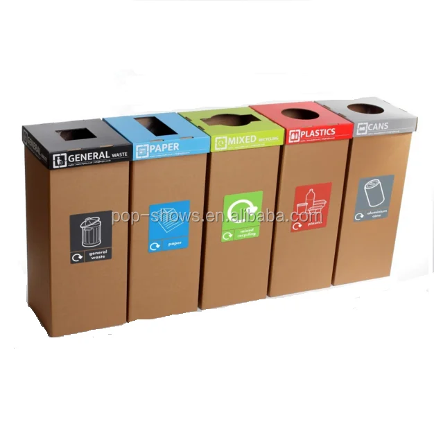 Custom Large Outdoor Activities Cardboard Trash Bin