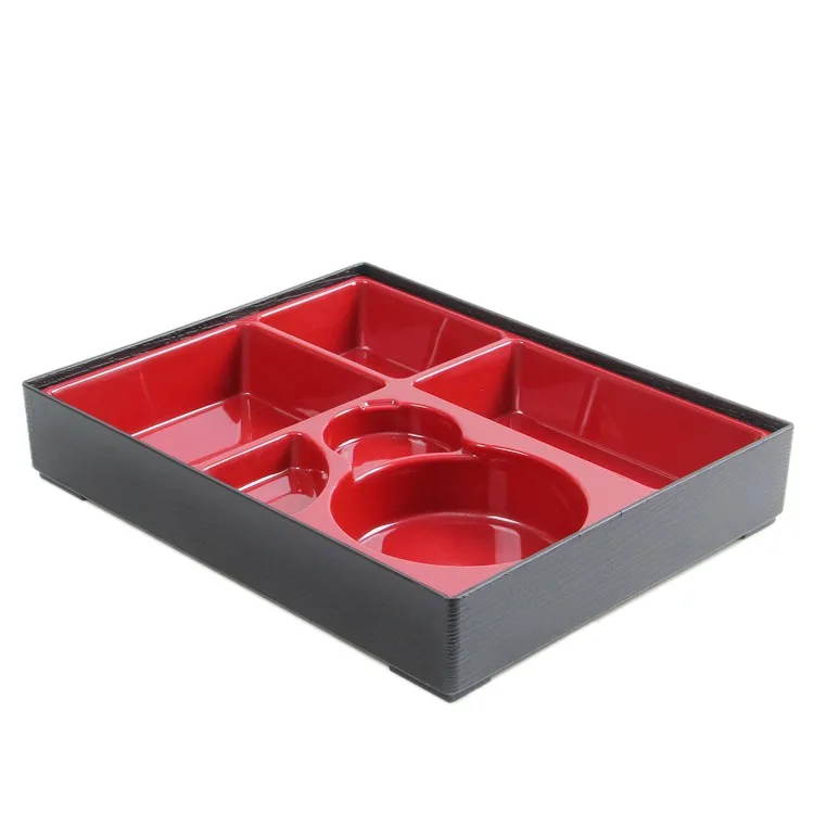 2020 Japanese Traditional Black & Red Lacquerware Bento Box