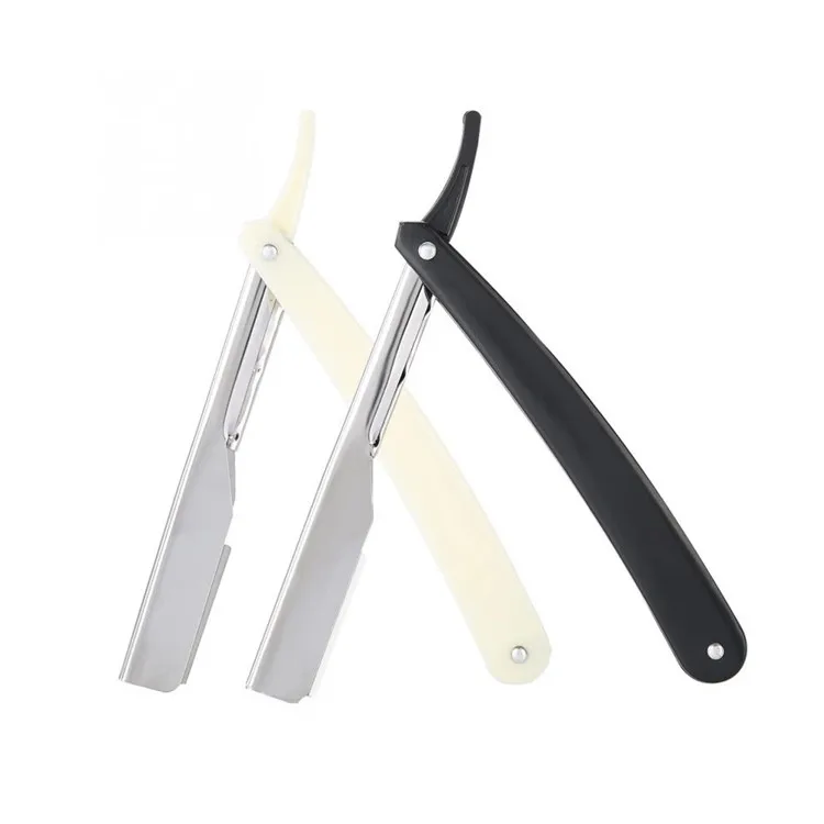 Plastic Handle Barber Straight Razor with Smooth Swing Lock Opener