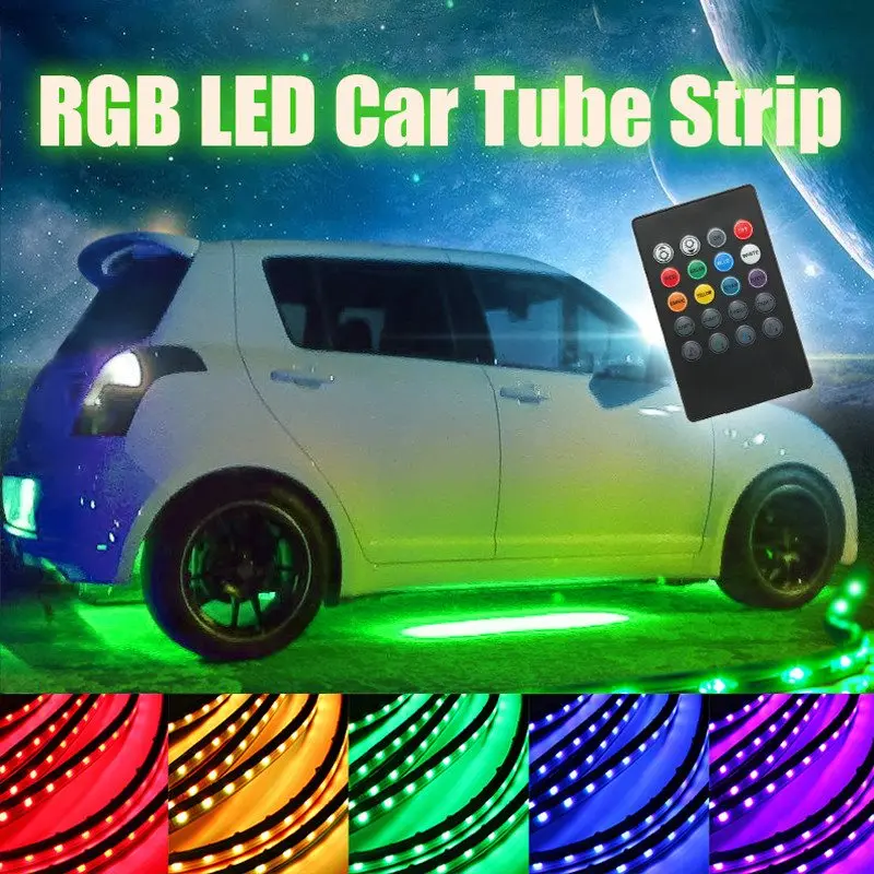 90cm 120cm Rgb Under Car Led Lighting 7 Colors Underglow Led Strip ...