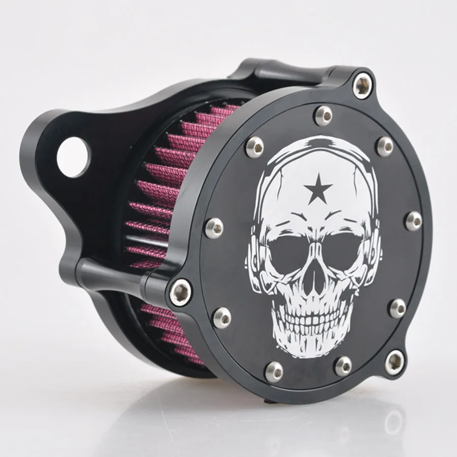 Aluminum Skull Air Cleaner Intake Filter Kit Personalized Customization ...