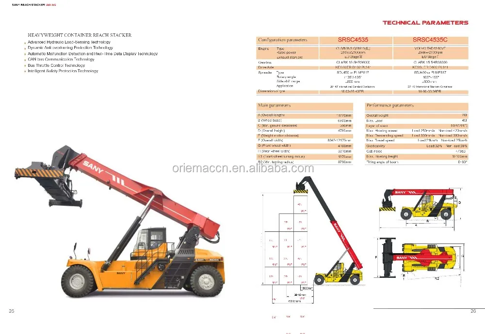 45t Sany Reach Stacker Price/container Stacker In India - Buy Sany ...