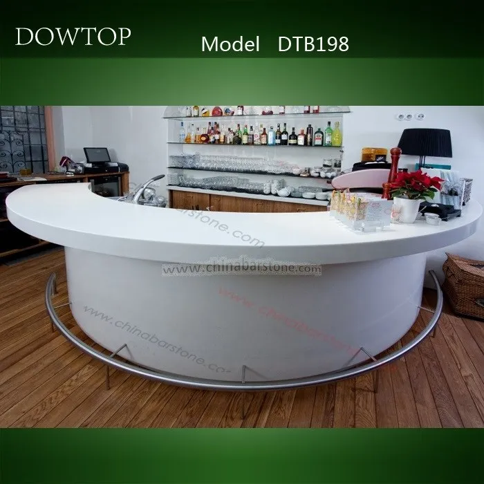 Modern Restaurant Bar Counter Design Round Shape Wooden Bar Counter ...