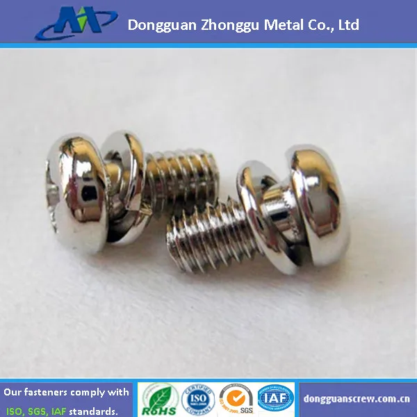 Pm/qw6#-32*7.9 Slotted Cross Recessed Pan Head Sems Screw With Square ...