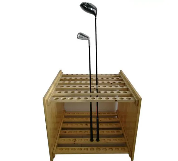 High End Wooden Display Golf Club Holder Stand Wood Material Golf Club ...