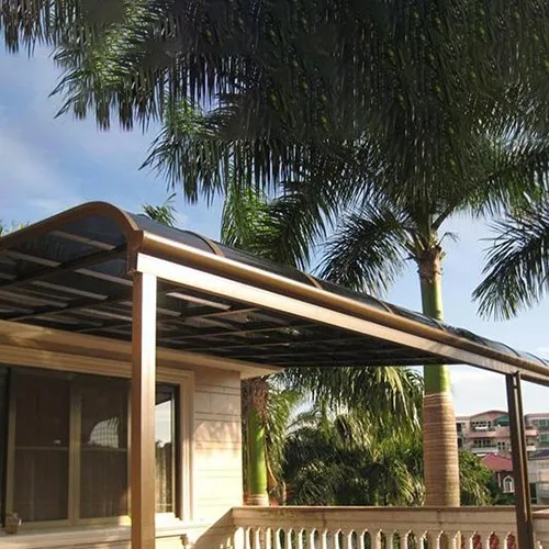 Polycarbonate Aluminum L Shape Balcony Awning - Durable & Stylish