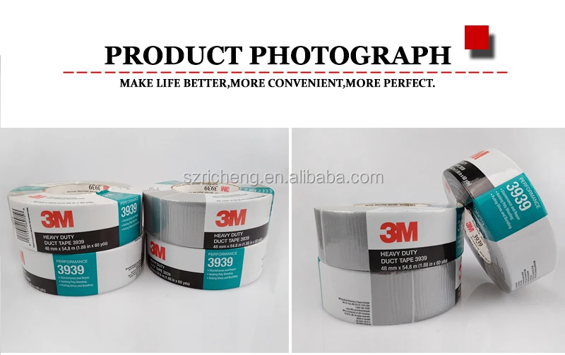 3m Heavy Duty Duct Tape 3939 Silver,48 Mm X 54.8 M,24 Rolls/carton ...