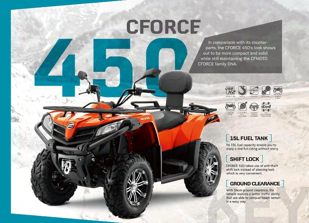 2018 Cfmoto 400cc 500cc,800cc,1000cc 4x4 Quad Bike 4 Wheeler Atv - Buy ...