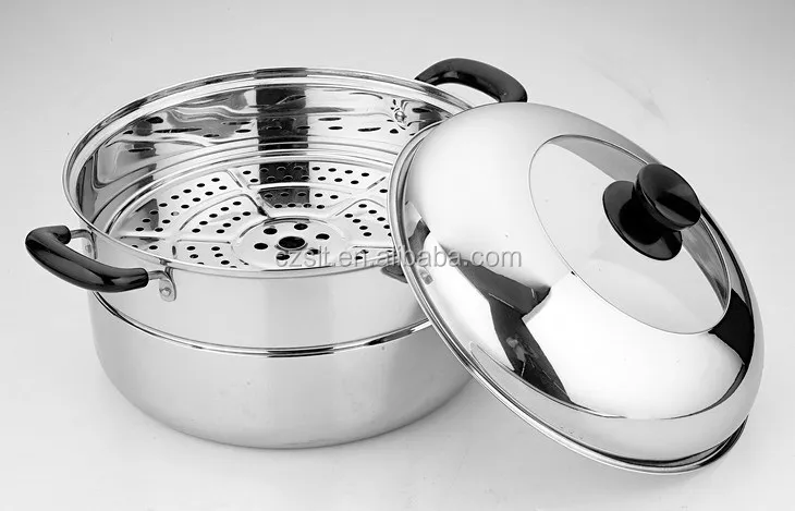 Single Layer Stainless Steel Pot Portable Food Steamer With Bakelite ...