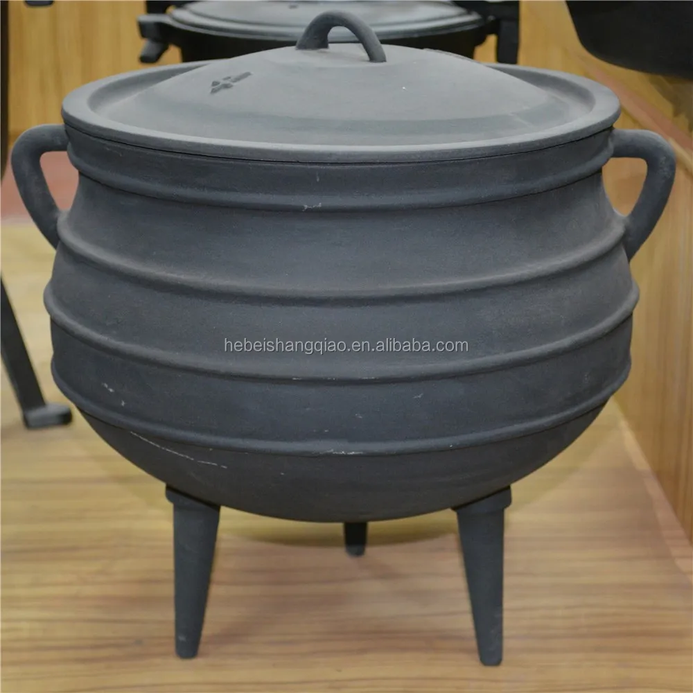 Potjie Pot - Antique 3 Legged Cast Iron Pot for Gas & Induction