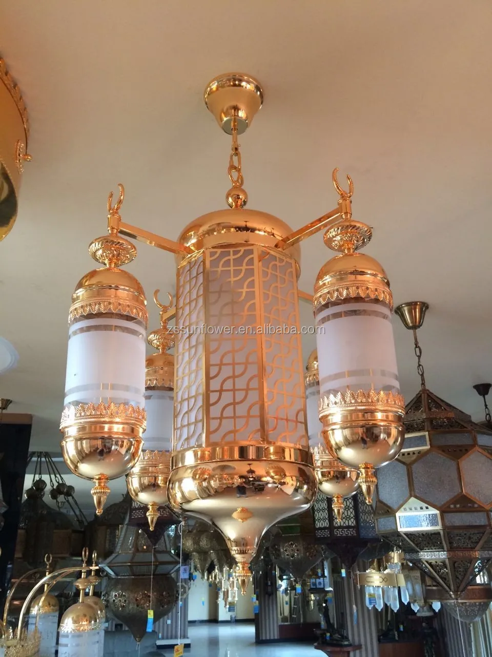 Muslim Mosque Chandelier Lighting - Energy Saving & Gold