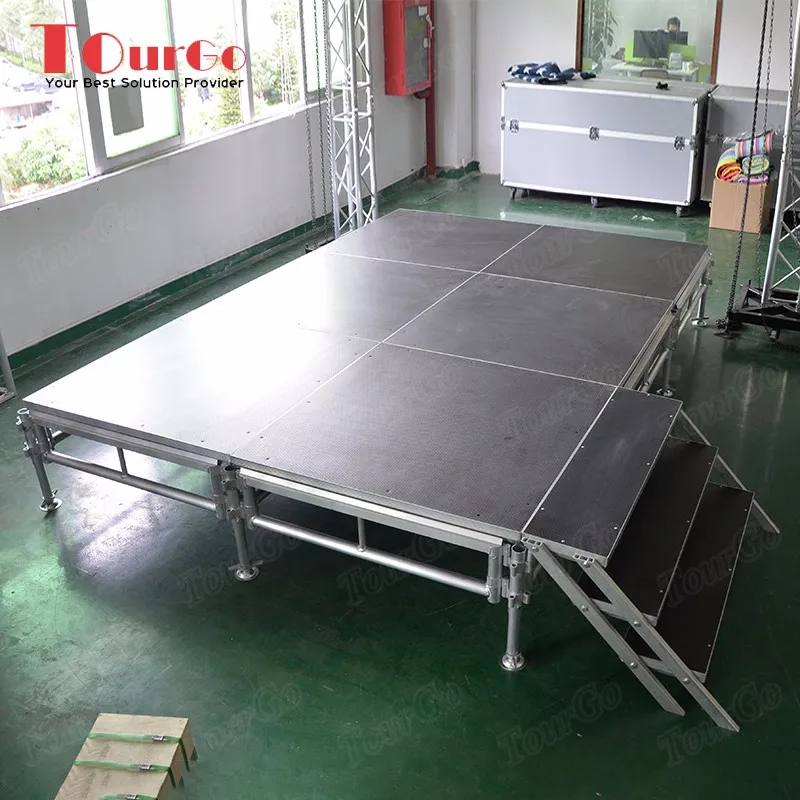 Cheap Portable Aluminum Stage Platform 12ft X 12ft Used Temporary Stage ...