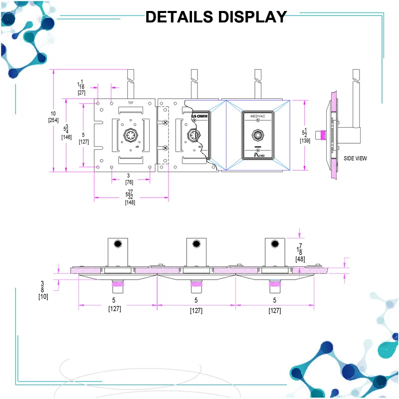 Diss Standard Medical Gas Connector(adaptor) With Gas Ce Wall Mounted ...