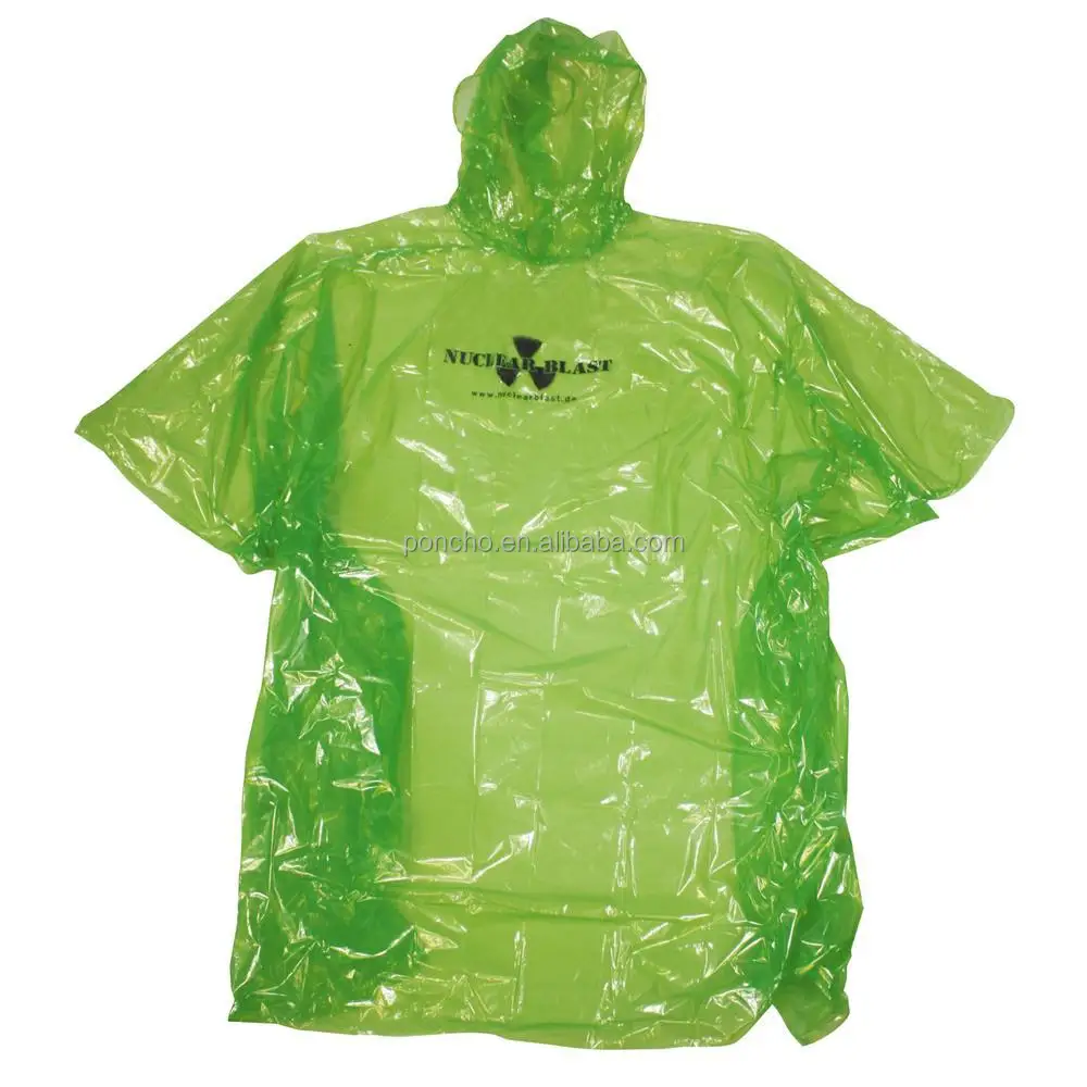 Disposable Emergency Pe Rain Poncho/rain Coat/raincoat In Ball - Buy ...