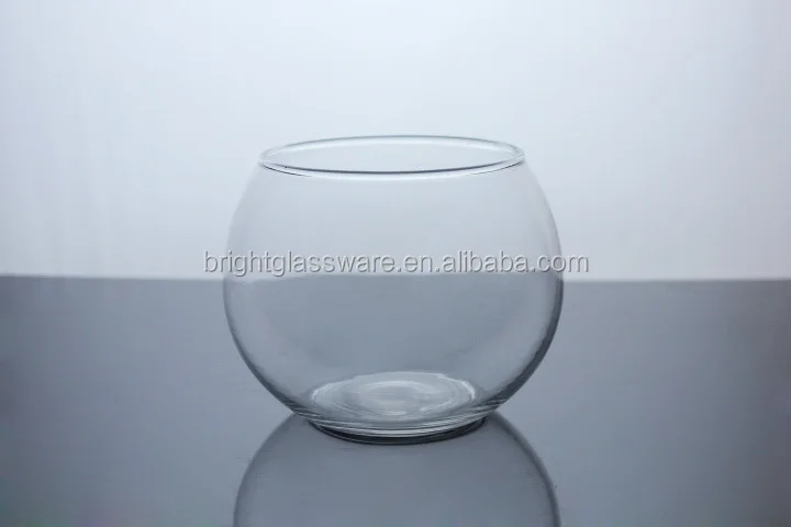 Clear Round Glass Fish Jar With High Quality - Buy Glass Fish Bowl,Fish ...