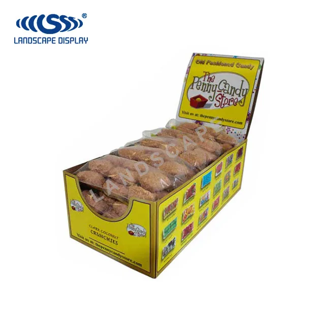 Custom Cardboard Candy Bar Display Boxes / Corrugated Counter Top ...