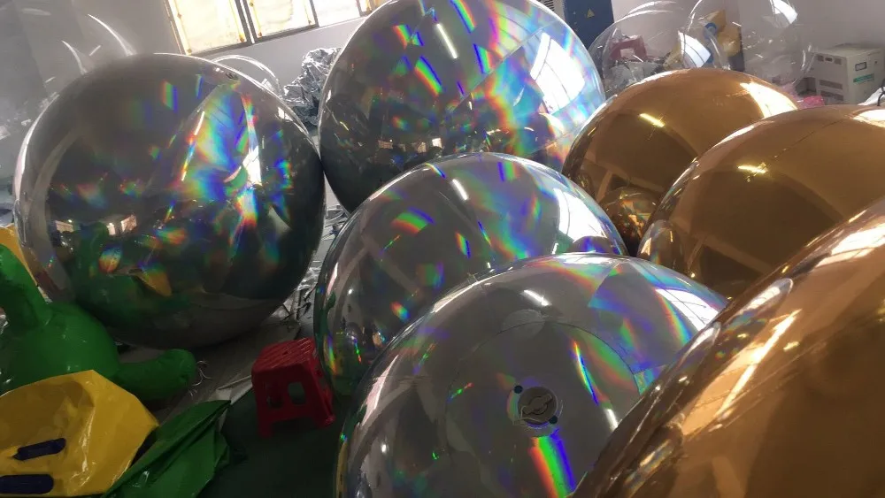 Giant Decorative Mirror Sphere Custom Large Pvc Silver Inflatable ...