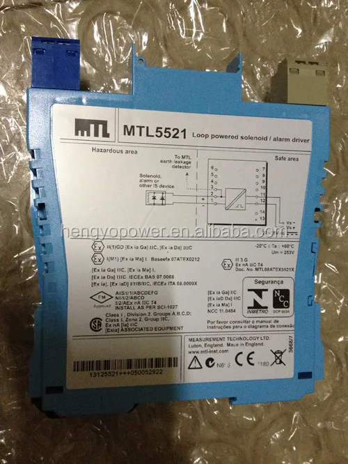 Mtl5521 Solenoid Alarm Driver Single Channel Loop Powered Module ...