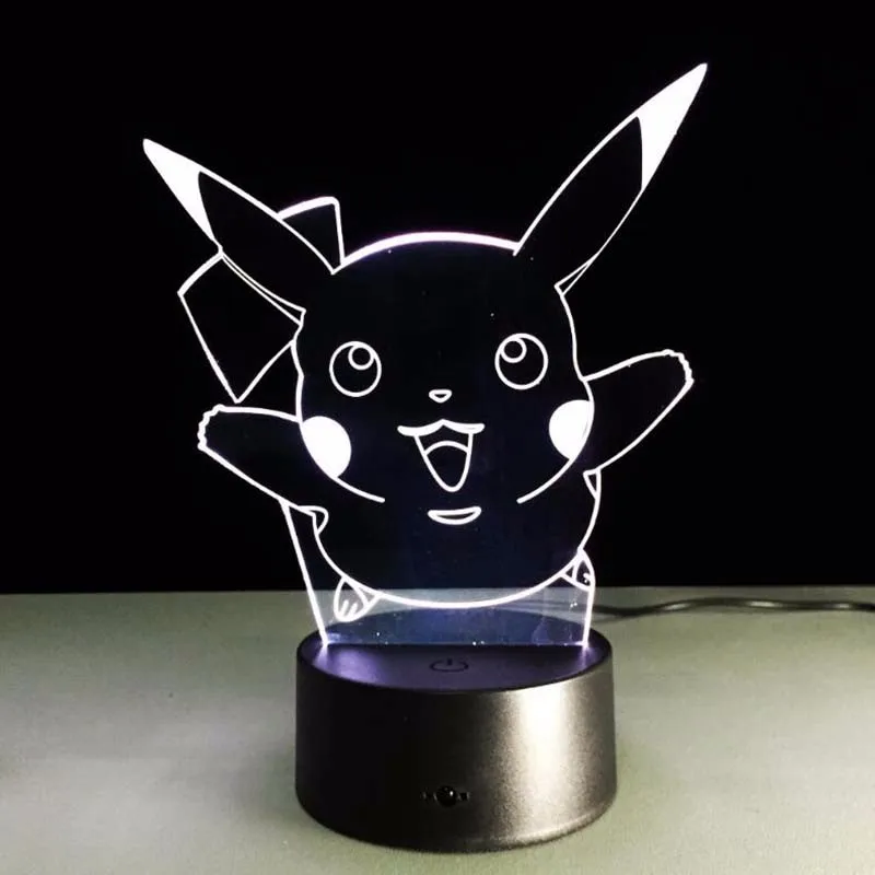 Custom Cartoon Characters 3d Led Lamp Pikachu 3d Led Table Lamp Oem Ce ...