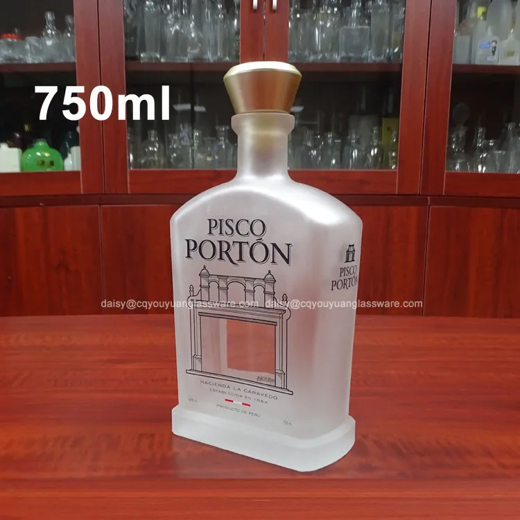 Peru Pisco Empty Frosted Unique Tequila Bottles 750ml - Buy Unique ...