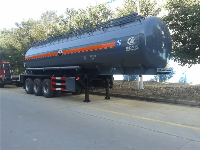3 Axle Chemical Tank Trailer For Hydrochloric Acid Storage Tanker ...