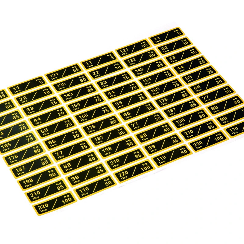 Weight Numbers Fitness/gym Equipment Sticker,Stack Weight Sticker - Buy ...