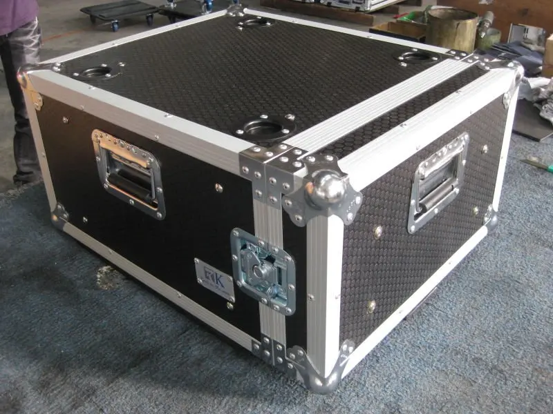 8U 19 Inch Rack Flight Cases - Amp Rack Case with Shock Mount