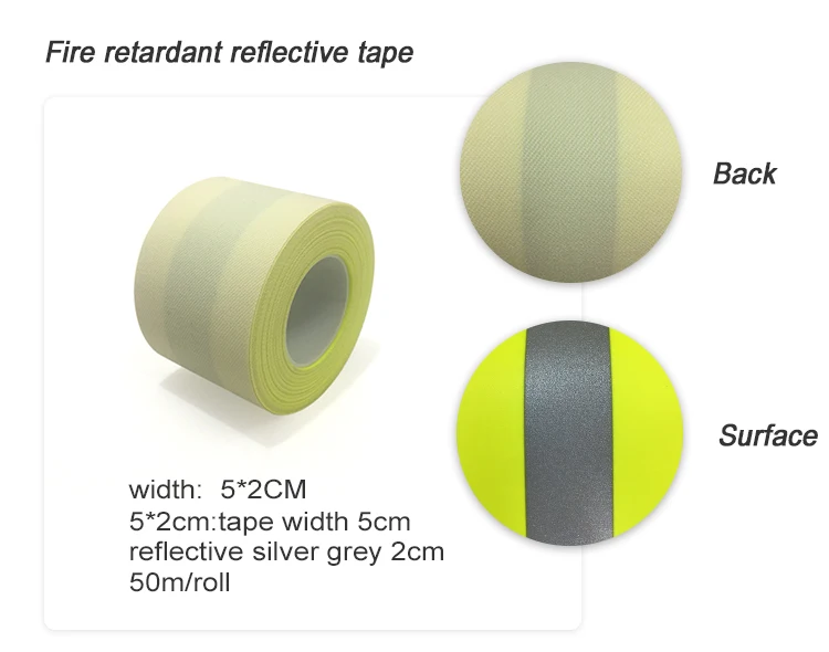 En533 Astm1506 Red-silver-red Flame Resistant Reflective Tape / Fire ...