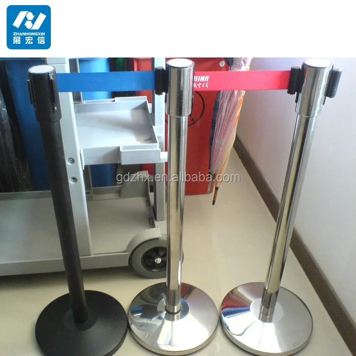 Retractable Belt Poles With Red Ribbon Cassette And Cafe Barrier - Buy ...