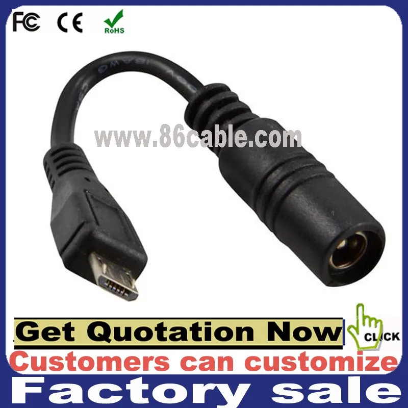 USB to Type M Barrel 5V DC Power Cable - Fast Charging