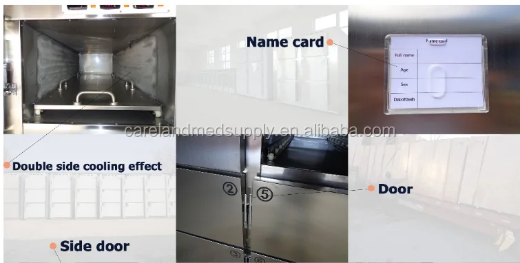 2 Bodies Stainless Steel Cadaver Mortuary Dead Body Freezer Corpse ...