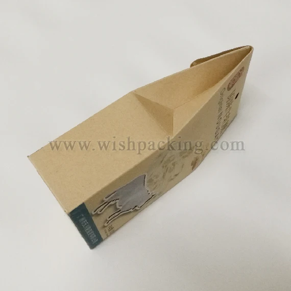 Triangle Top Flap Cardboard Pacakge Carton Straight Up Paper Box - Buy ...