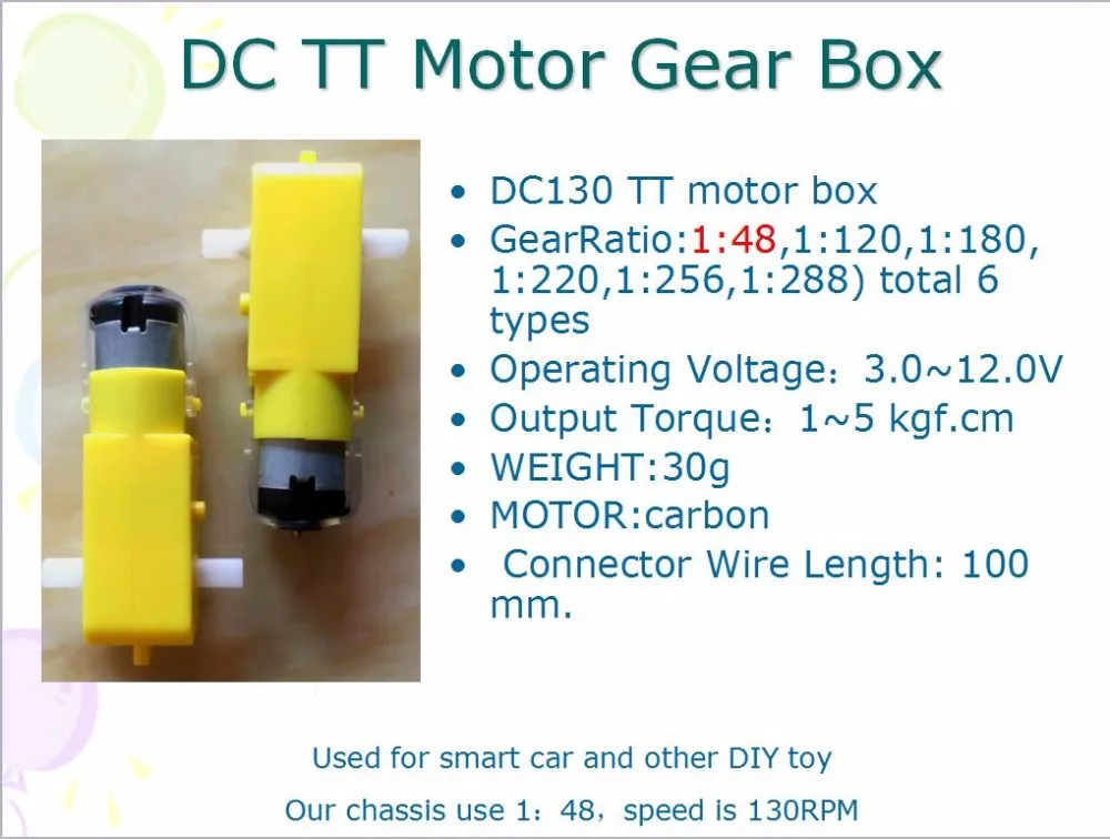 Toy Tt Dc Motor Gear Box For Robot Car Kit Can Oem - Buy Dc Motor Gear ...
