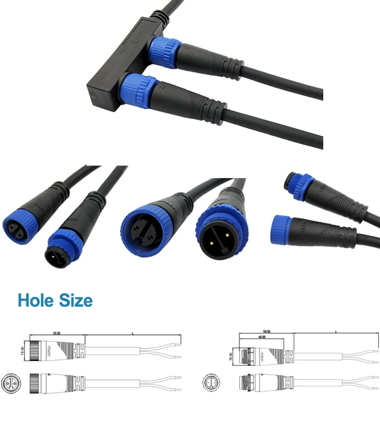 M15 Waterproof Led Light Wire Connector And Socket Set For Sale - Buy ...