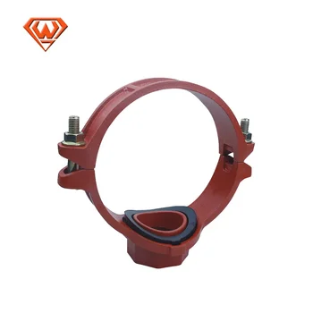 Grooved Mechanical Tee With Bolt And Rubber For Fire Protection - Buy ...