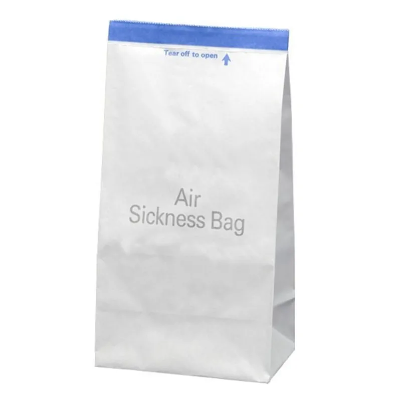 Customized White Kraft Paper Airline Air Sickness Bag - Buy Airplane ...
