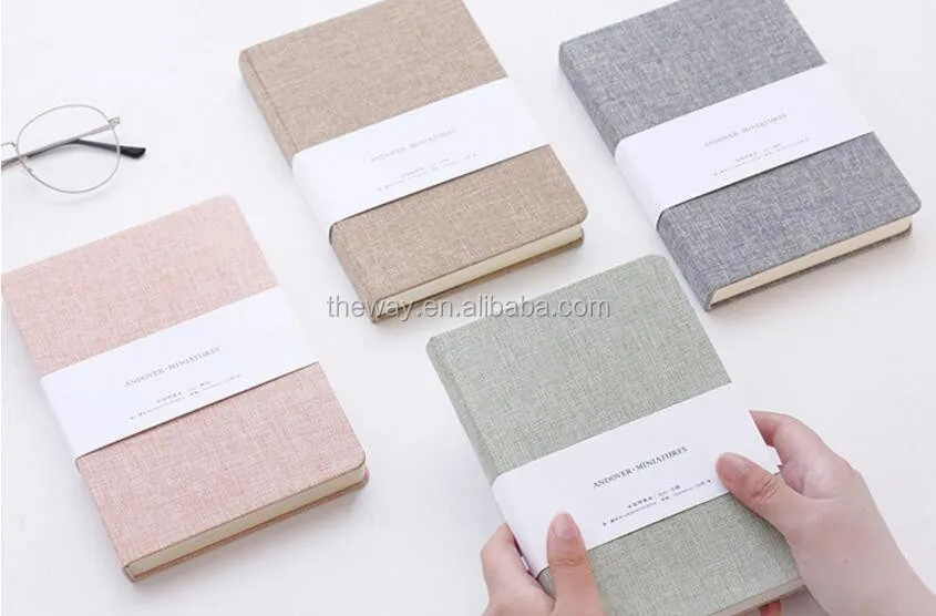 Cloth Linen Journal Notebook Hard Cover Diary With Blank And Lined ...