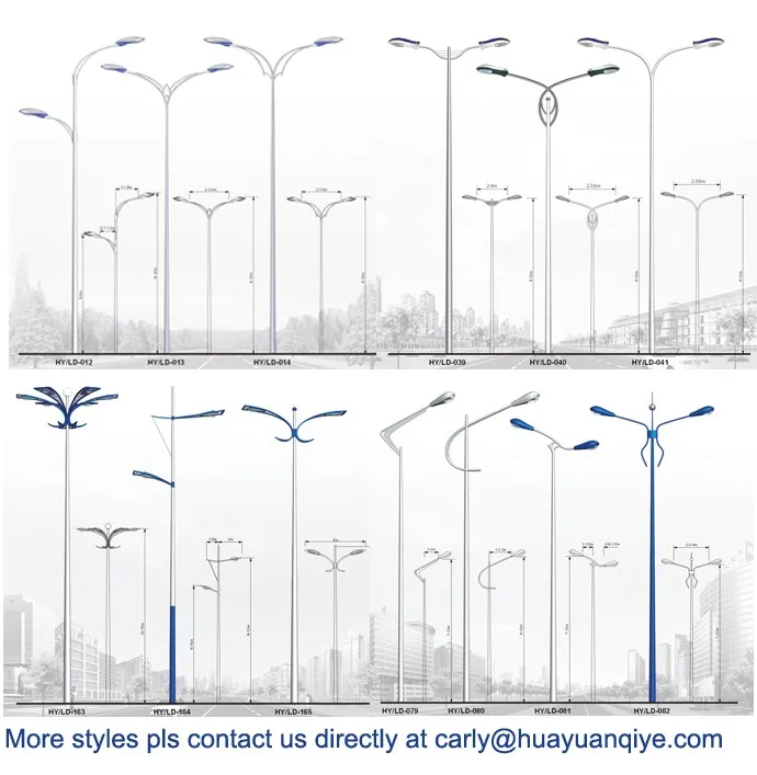 Customized Design Led Street Light Poles With Outdoor Lighting For ...