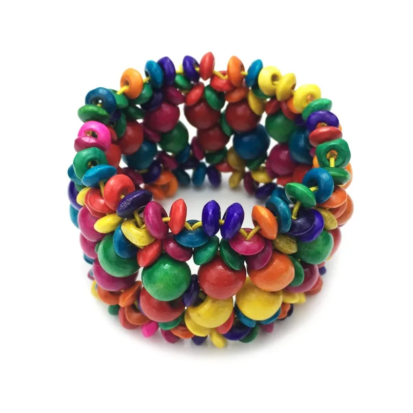 Multicolor Boho Braided Beaded Bracelet for Women - Handmade Shell Cuff ...