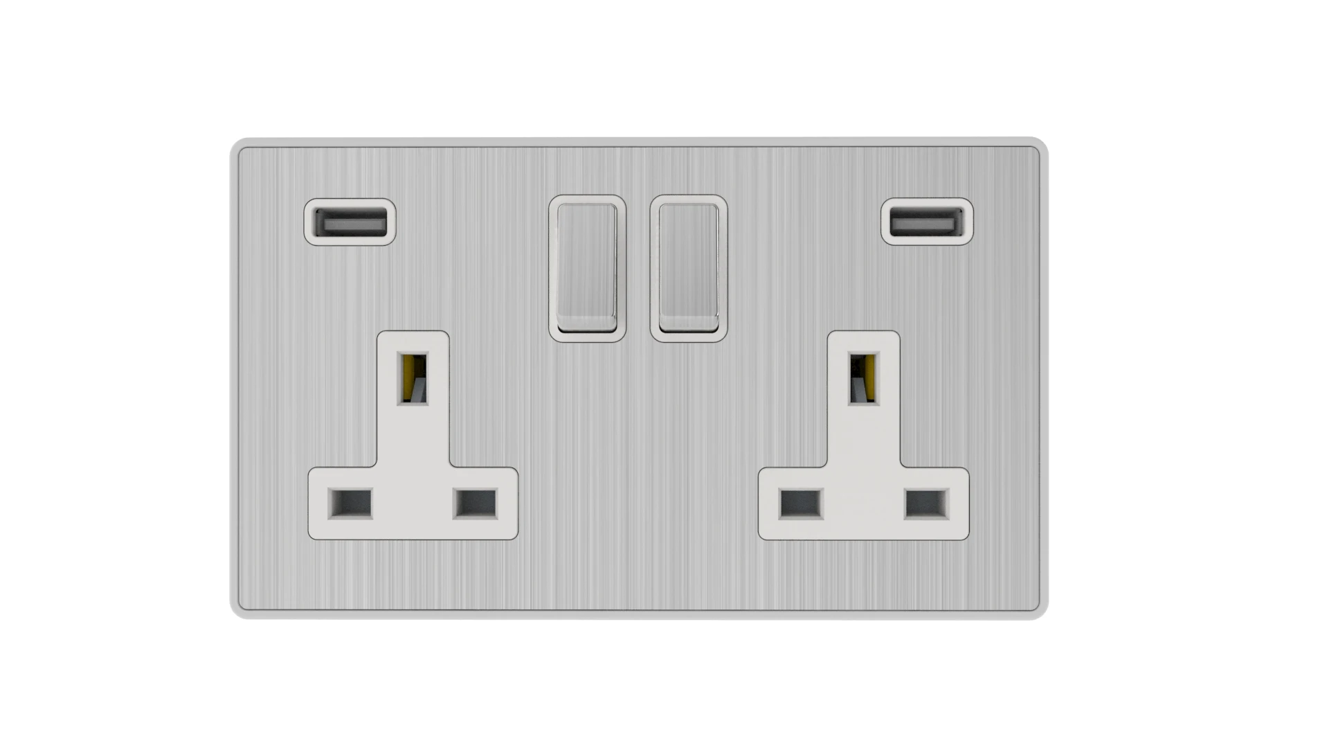 Usb Plug Wall Socket 13a 2 Gang Switched Socket+2 Usb Outlet,Total Usb ...