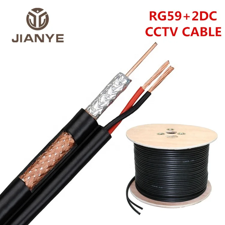 Rg59 Coaxial Cable With Power Cctv Camera Cables Rg59 Siamese Cable - Buy Cable For Cctv,Cable ...