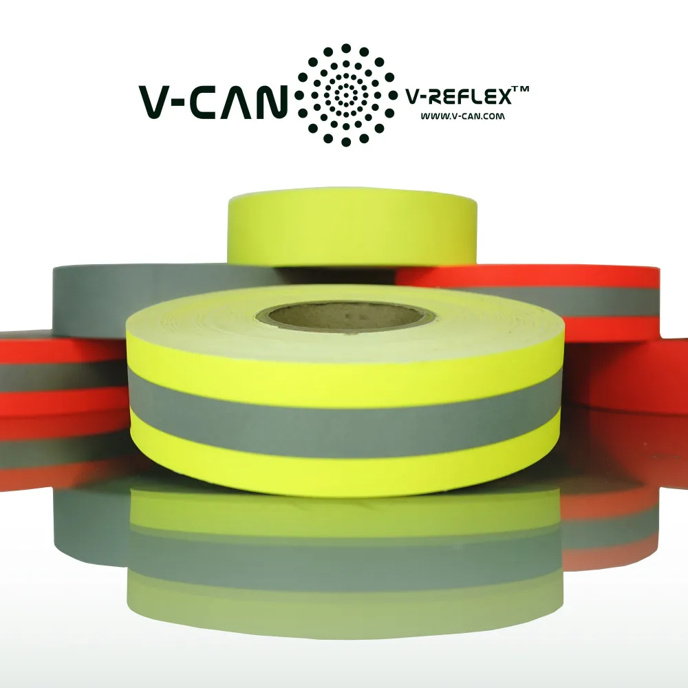 Mesh Safety Sew on Reflective Tape, 5cm Width FR Cotton Reflective Belt ...