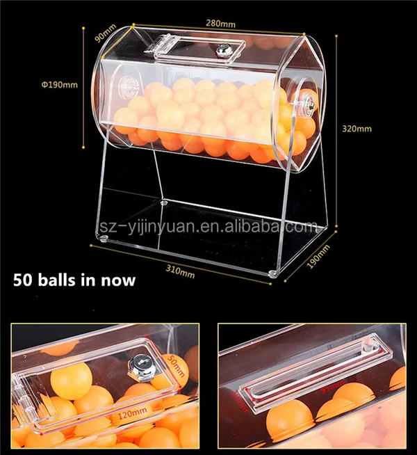 360 Rotating Acrylic Lucky Draw Box for Party Activities