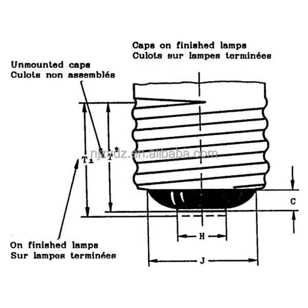 Solder Free Nickel Steel Brass Mogul E39 Lamp Base - Buy E39 Lamp Base ...