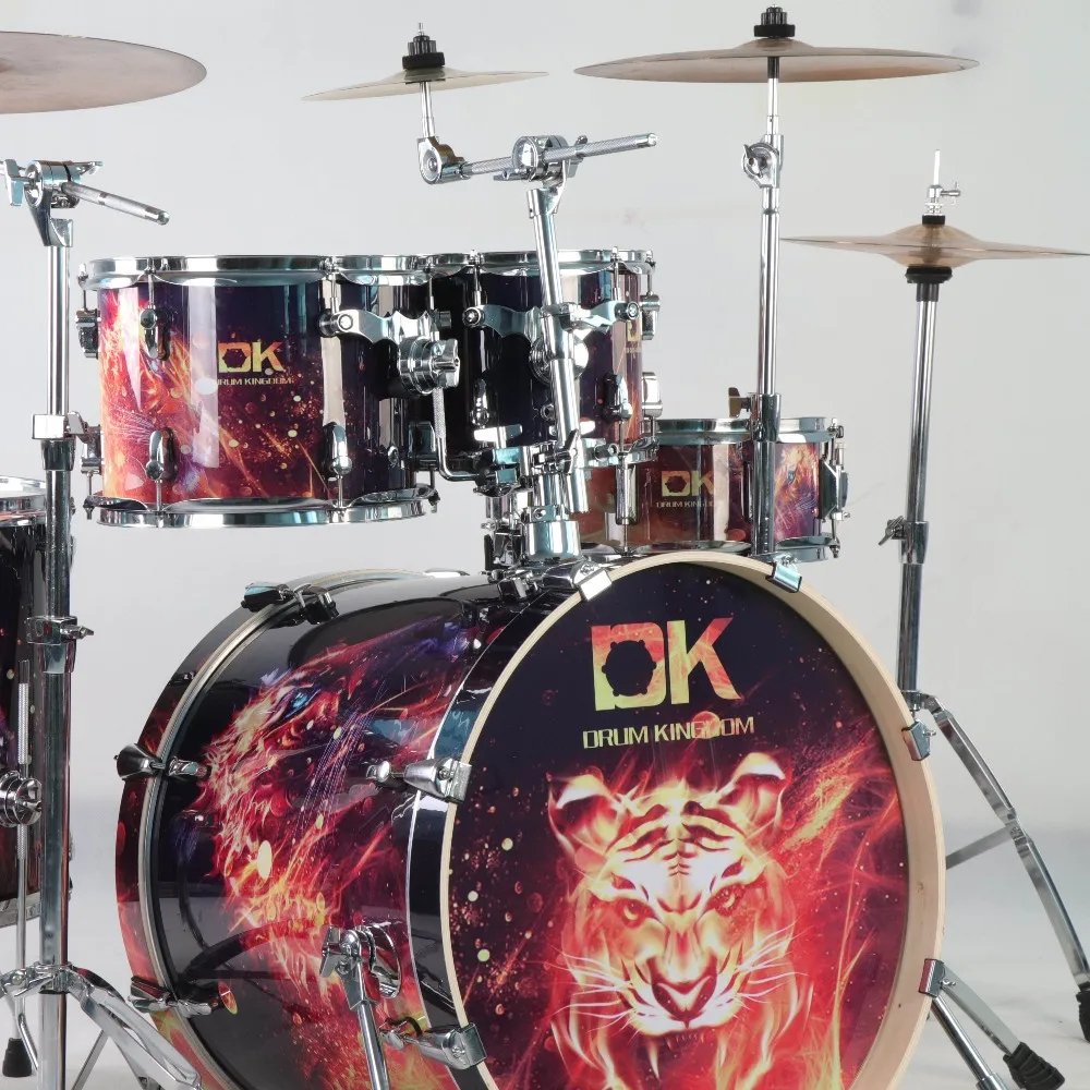 Tiger Color Many Choices Musical Drum Instruments Acustic Drum Set ...