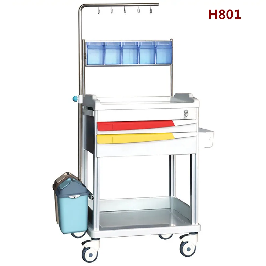 Hospital Mobile Emergency Resuscitation Trolley Price With Cpr Board ...