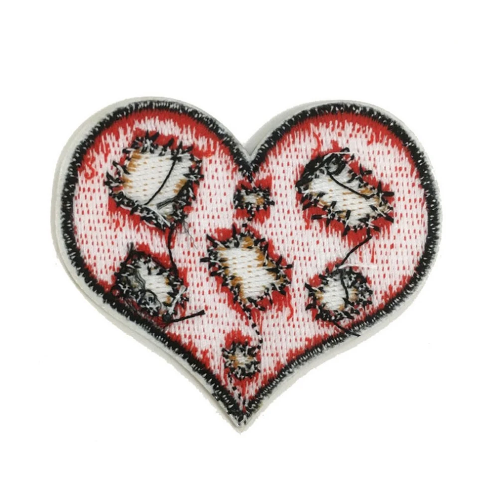 Heart Shape Embroidery Patch For Jeans Decoration - Buy Broken Heart ...