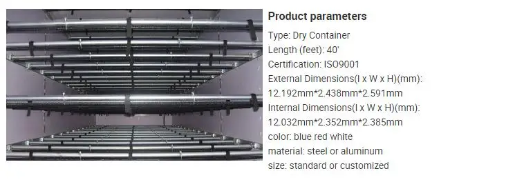 HUAXING Container Garment on Hanging System - 33 Cubic Meters