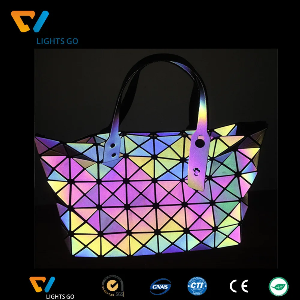 2017 New Products 7 Rainbow Color High Light Reflective Fabric Material ...