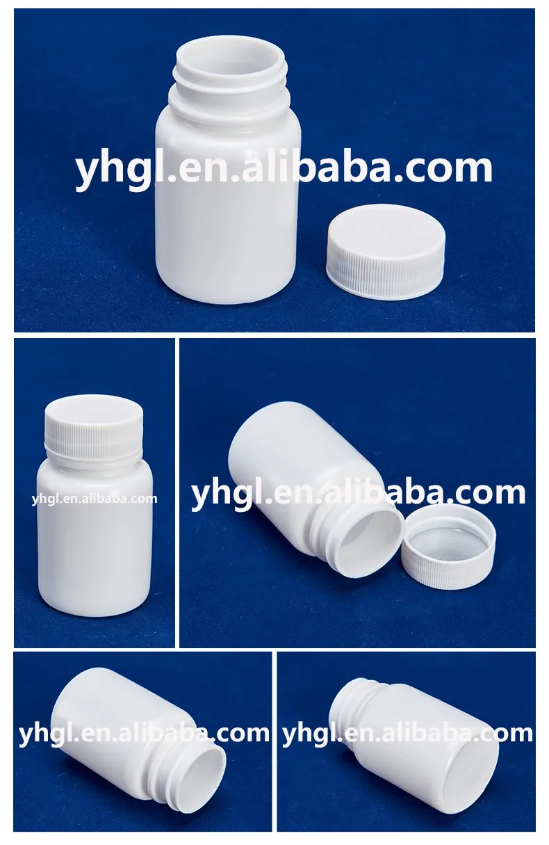 50cc Hdpe White Cylinder Calcium Tablet Pill Bottle Plastic - Buy ...